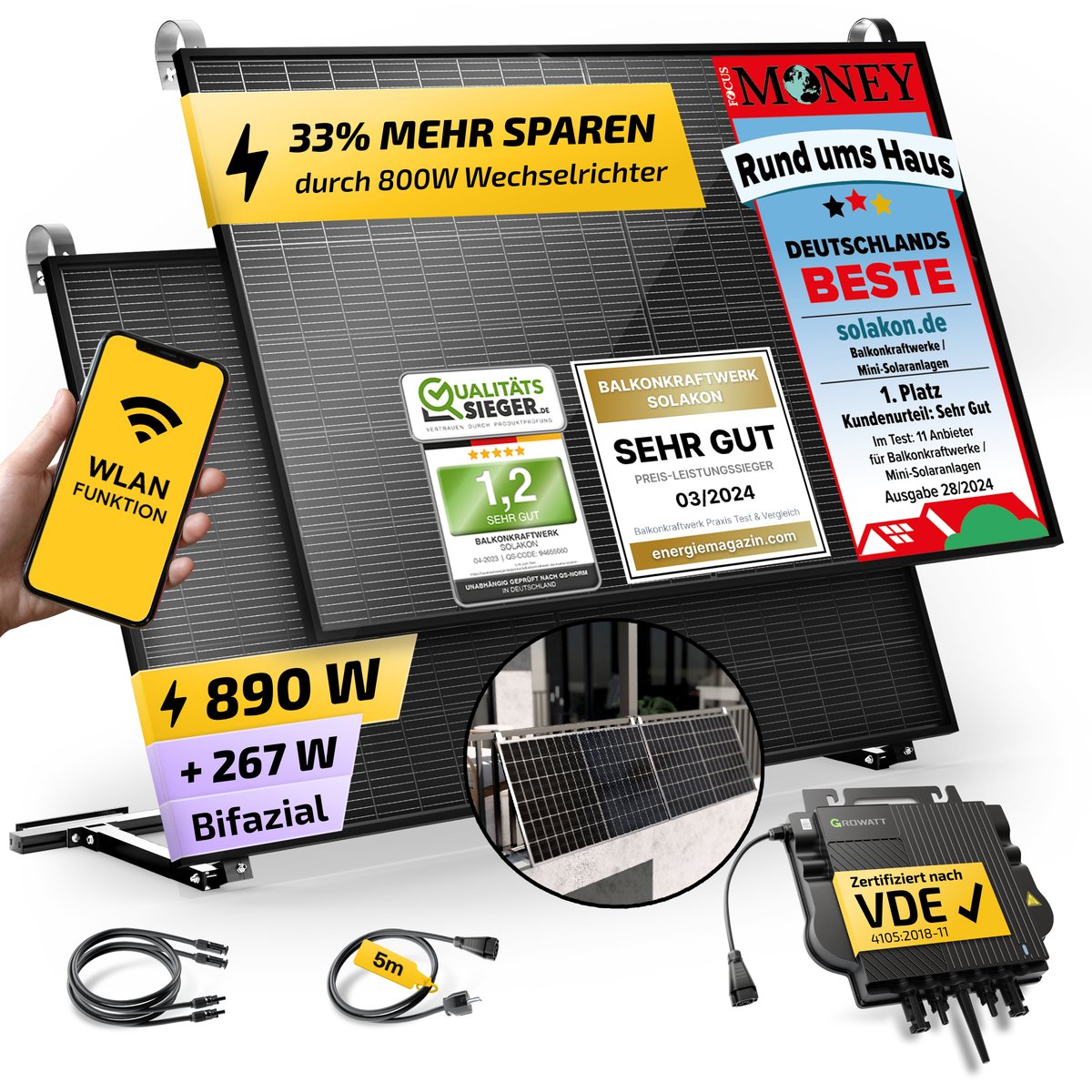 onLite: Kompaktes Balkonkraftwerk für Einsteiger ☀️ Solakon